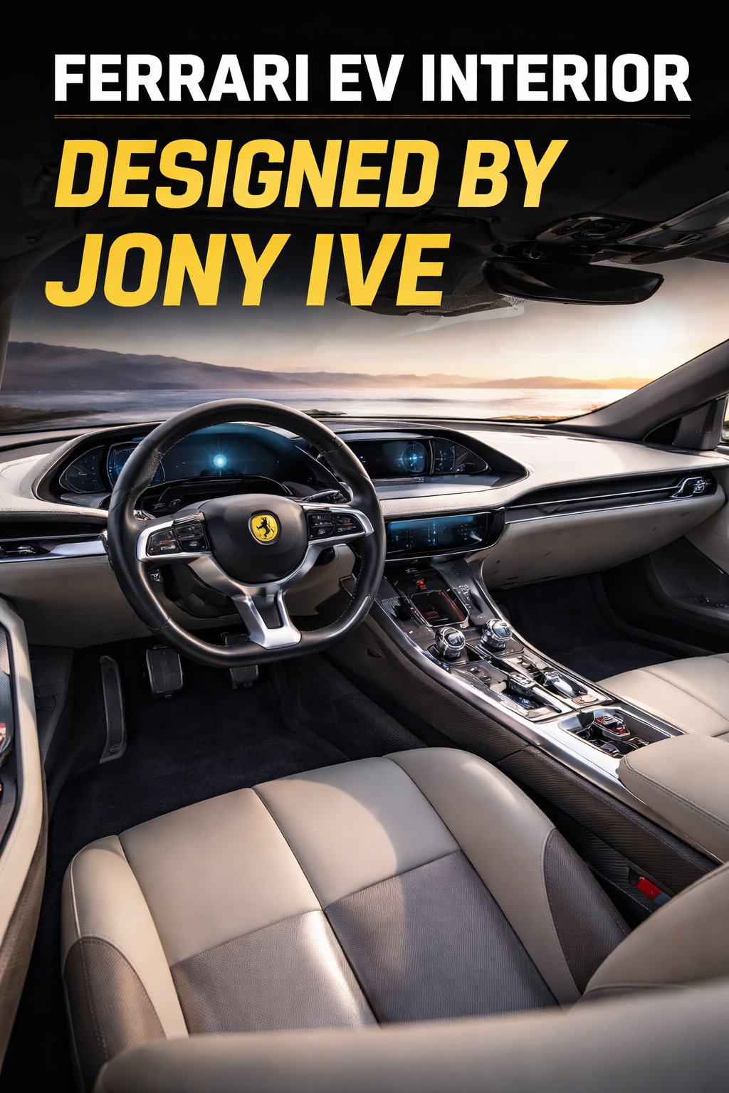 Ferrari EV Interior Designed by Jony Ive – Minimalist Luxury and ...