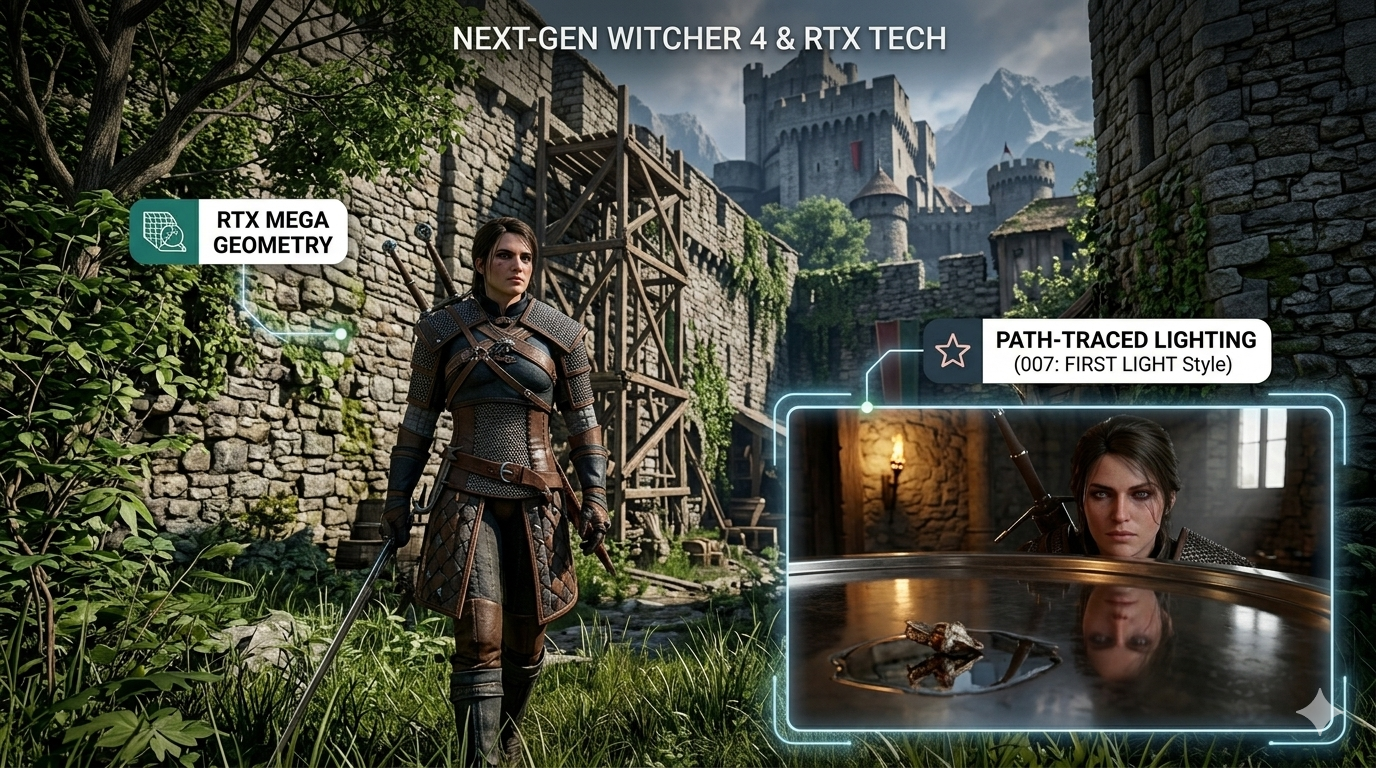 NVIDIA Announces RTX Mega Geometry in Witcher 4 and Path Tracing for ...